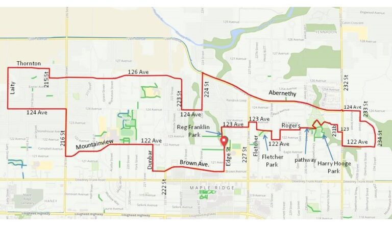 Maple Ridge & Pitt Meadows local bike routes